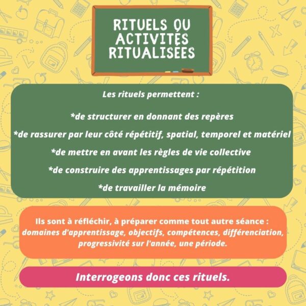 Les rituels en maternelle - Del en maternelle